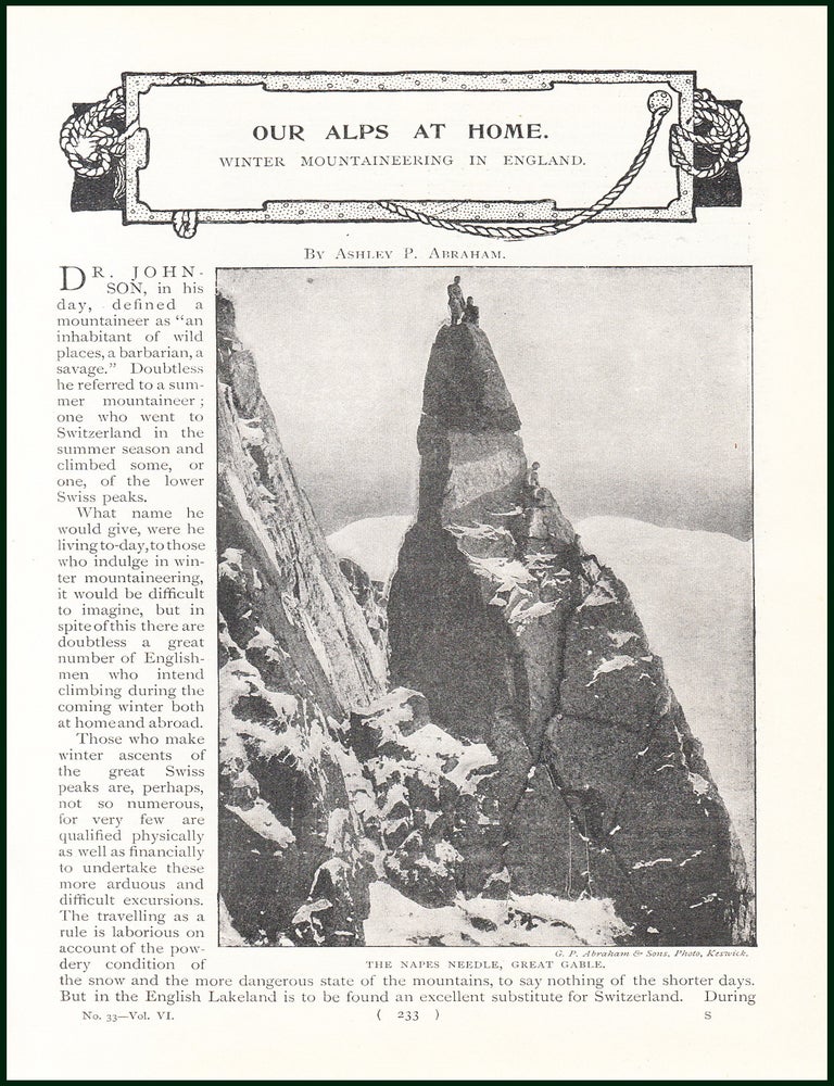The Arrowhead Arete, Great Gable ; Top Of The Needle Ridge, Great Gable ...