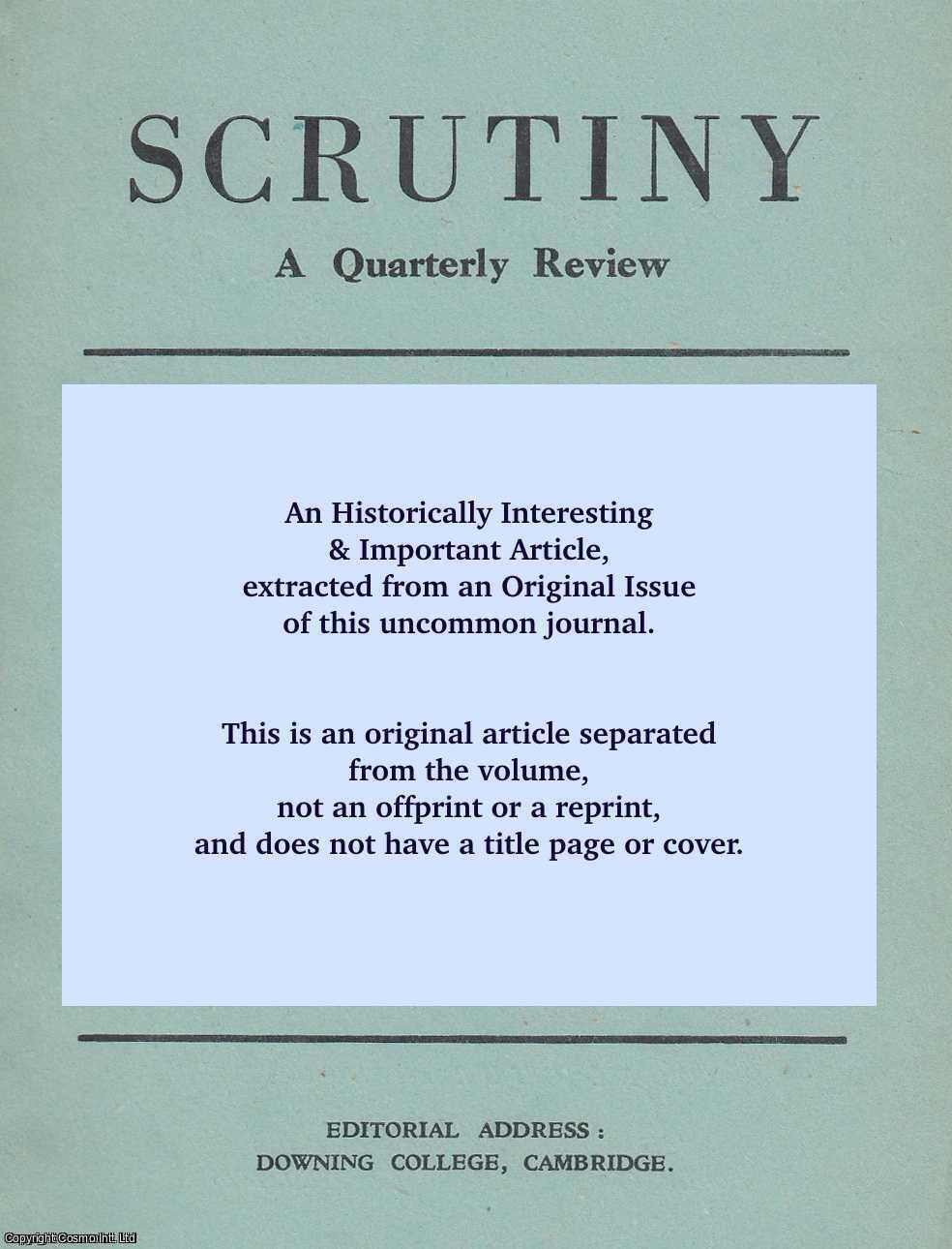 The Religion of Progress. A rare original article from Scrutiny ...