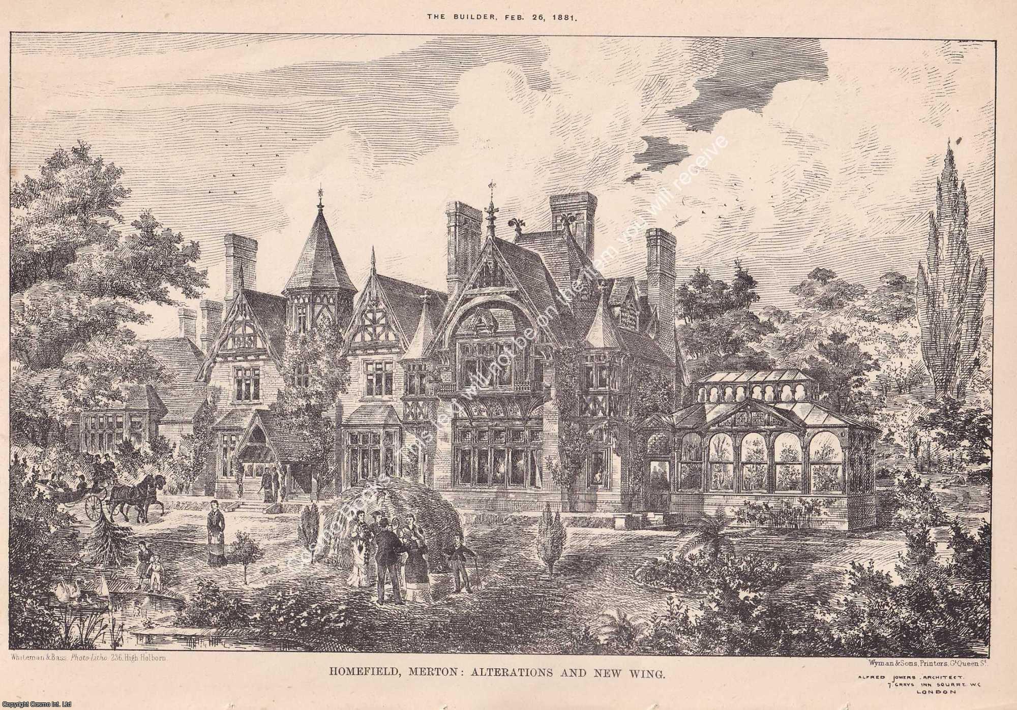 1881 : Homefield, Merton, Mitcham, Surrey. Built at Phipps Bridge in ...