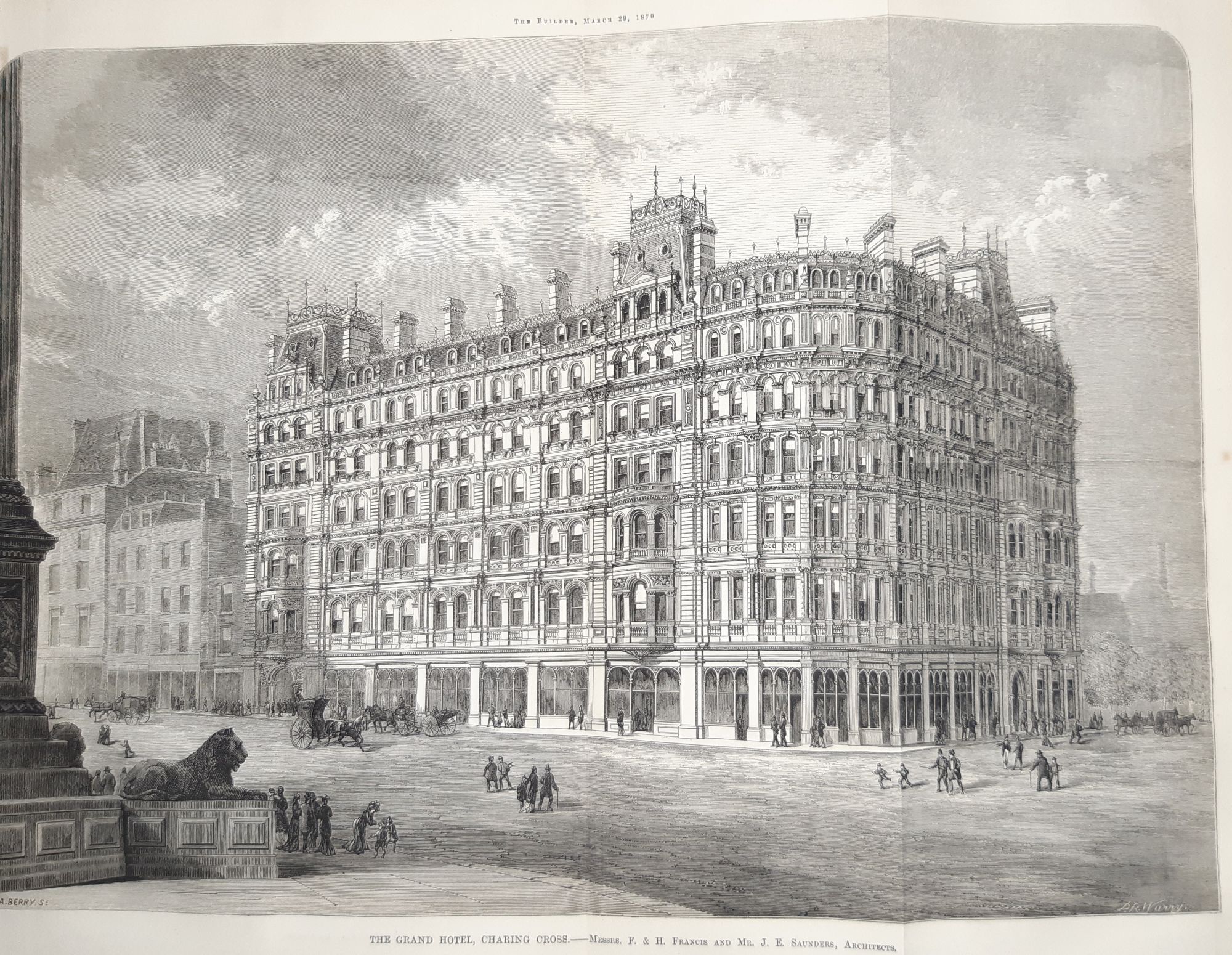 1879 : The Grand Hotel, Charing Cross. Francis & Saunders, Architect ...