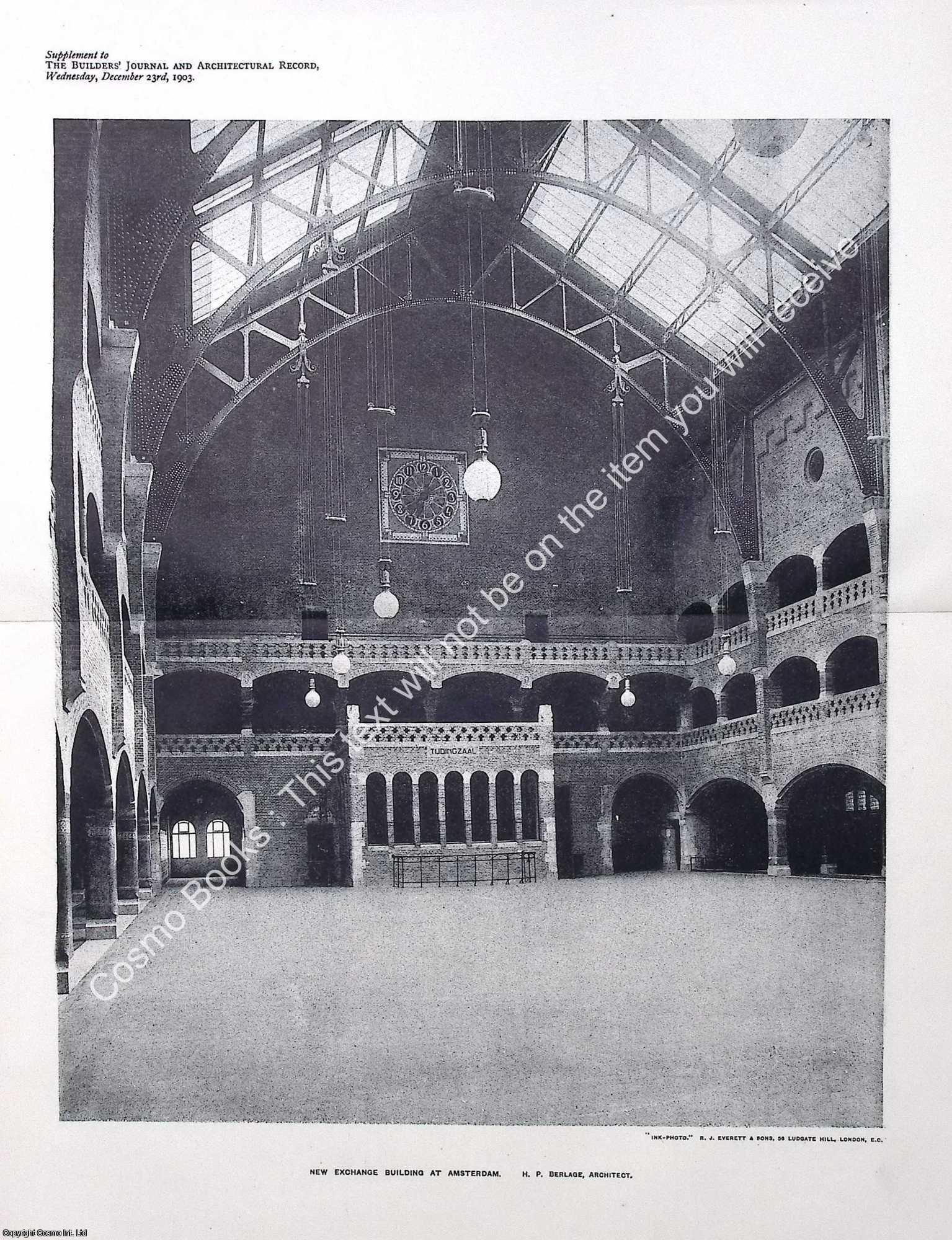 1903 : New Exchange Building at Amsterdam : Hendrik Petrus Berlage ...
